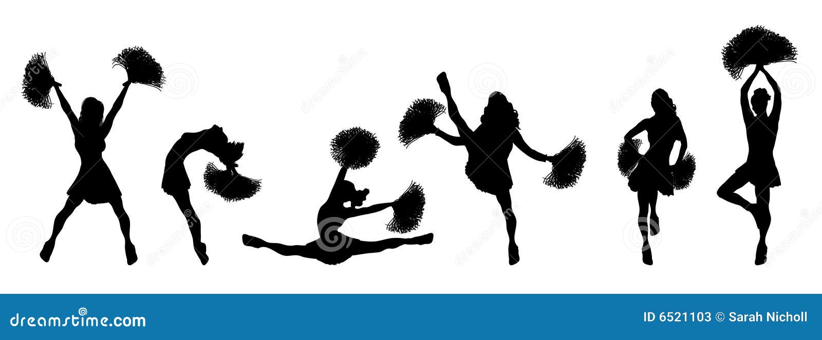 Cheerleader Banner stock illustration. Illustration of figure - 6521103