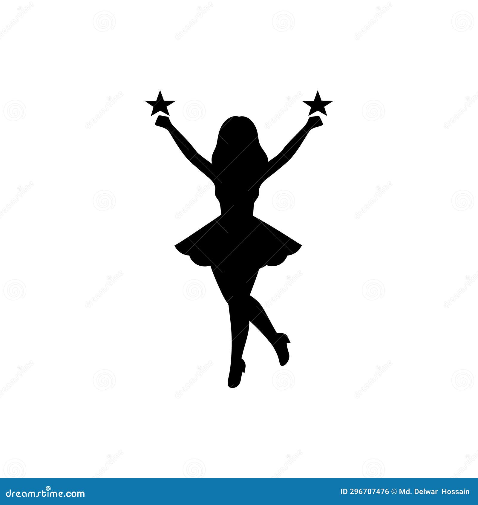 Cheerleader Dance Icon stock illustration. Illustration of squad ...