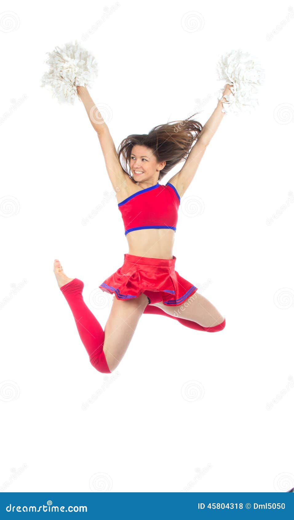 Cheerleader Dancer from Cheerleading Team Jumping Stock Photo - Image ...
