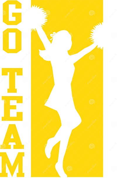 Cheerleader Go Team Gold/EPS Stock Vector - Illustration of design ...