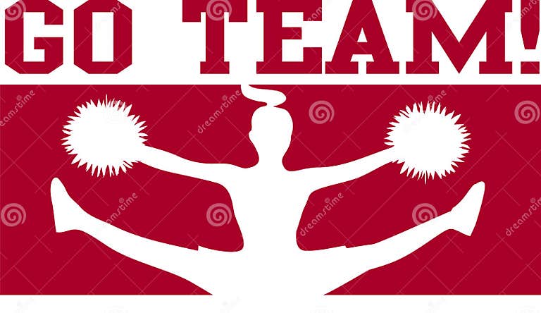 Cheerleader Go Team Maroon/eps Stock Vector - Illustration of graphics ...