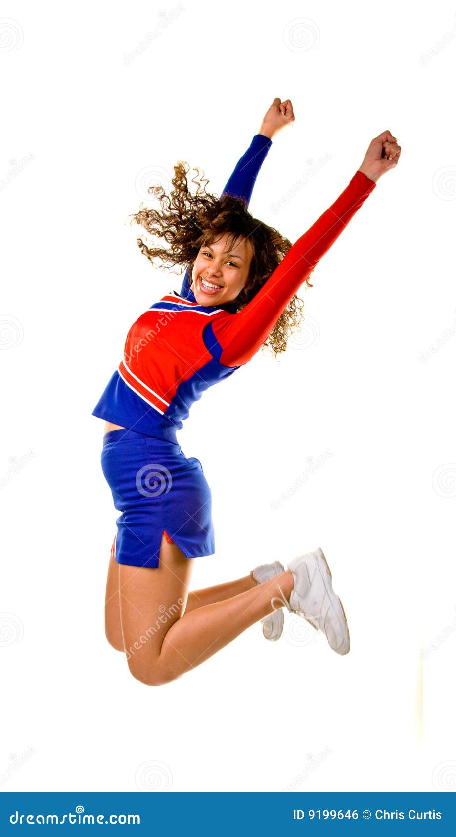 Cheerleader Jumping stock photo. Image of american, body - 9199646