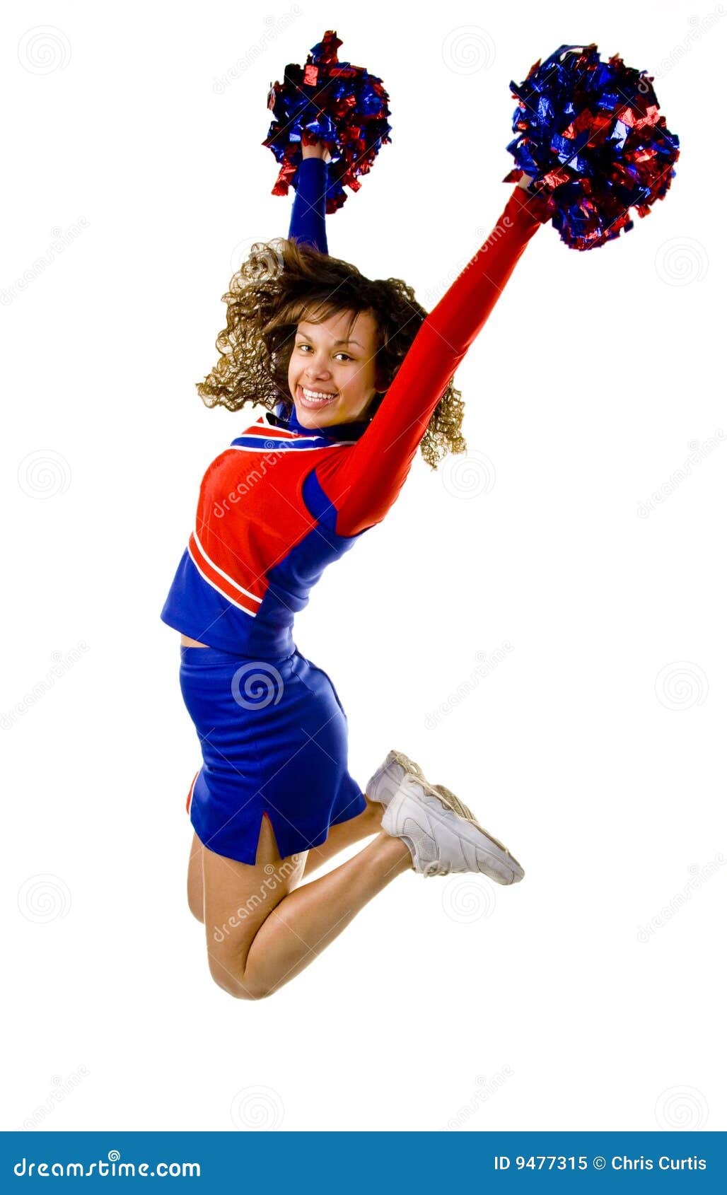 Cheerleader Jumping stock image. Image of black, girl - 9477315