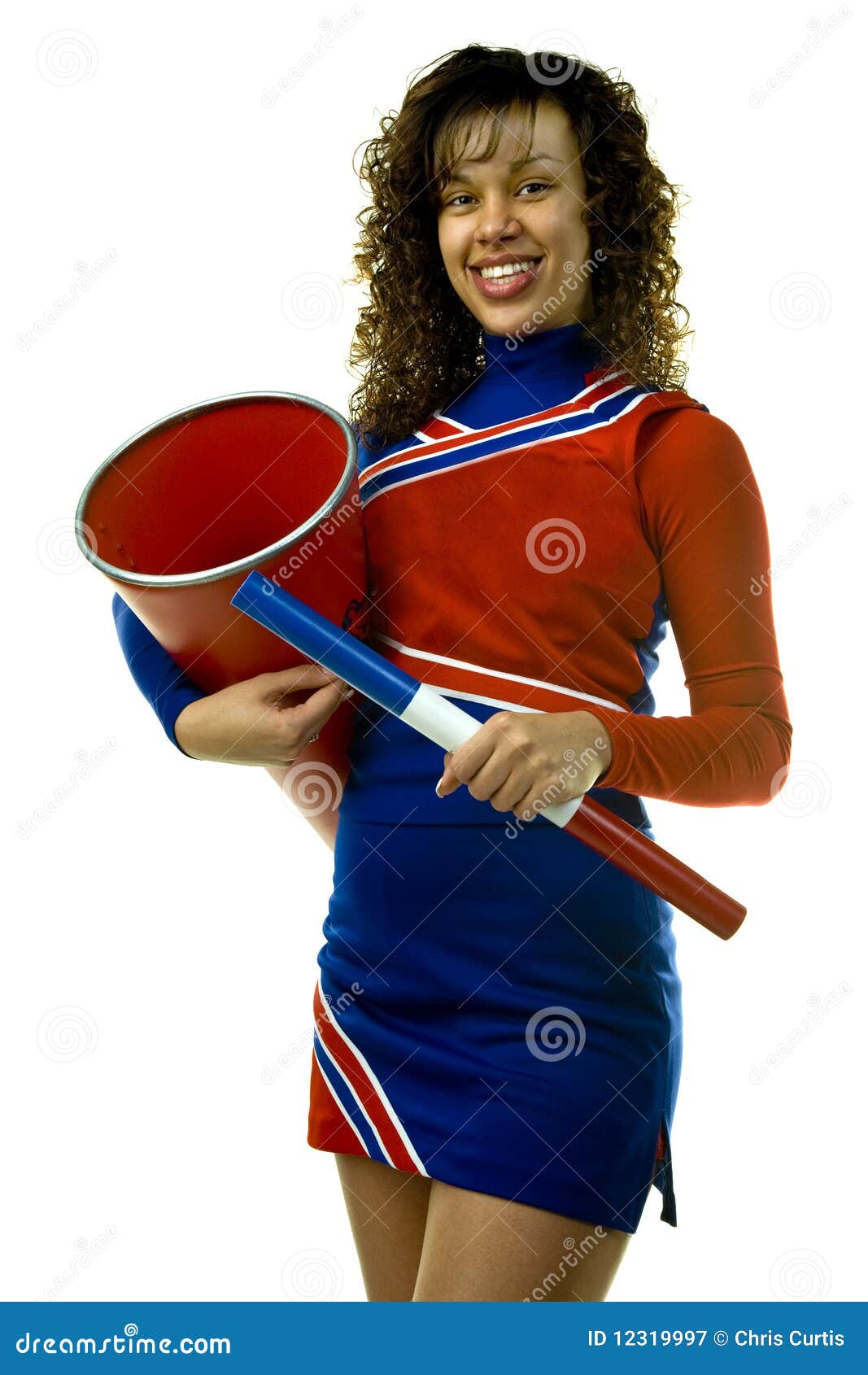 Cheerleader With Megaphone Stock Photography | CartoonDealer.com #11795600