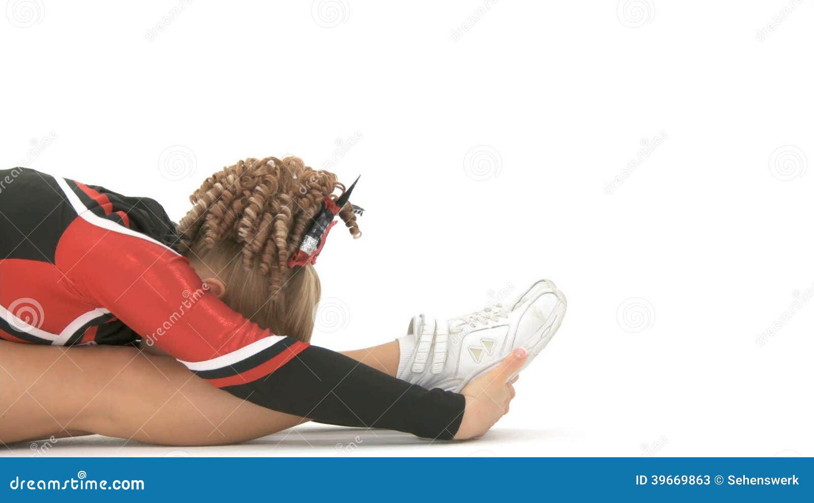 Cheerleader stretches stock video. Video of legs, stretching - 39669863