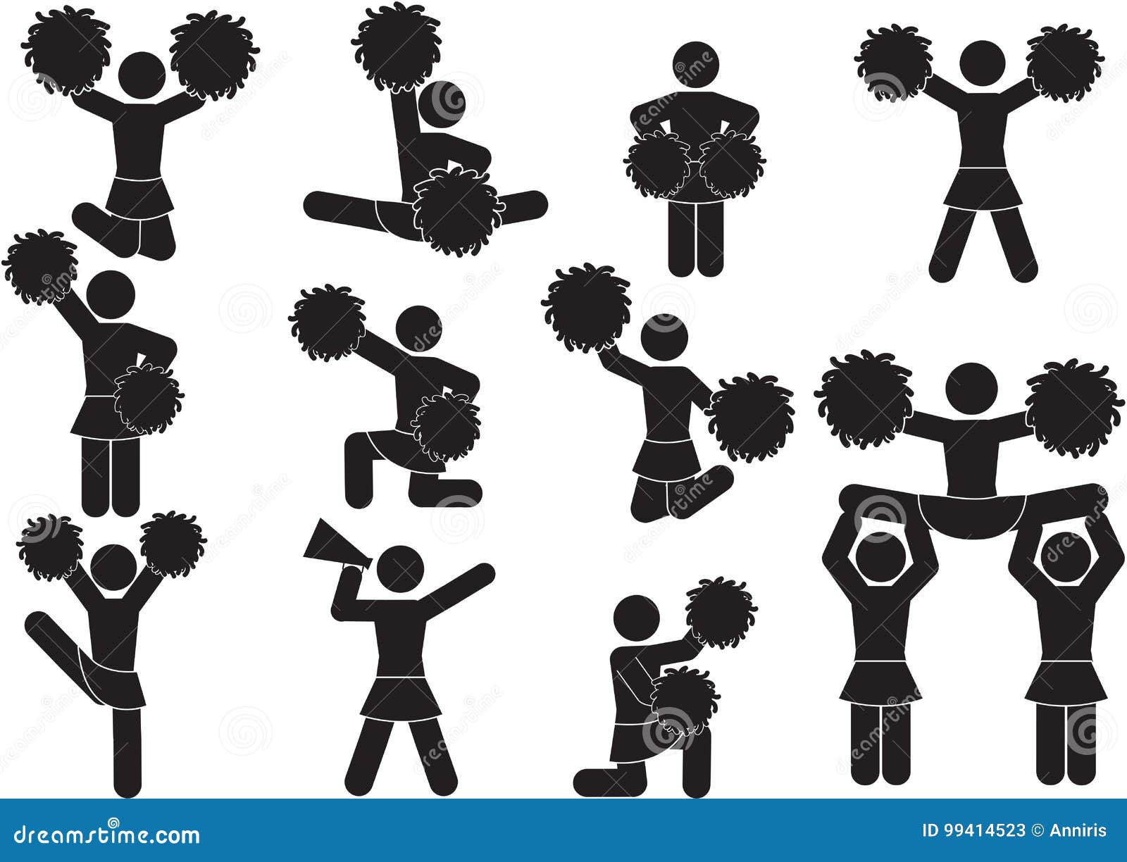 Cheerleader Go Team Maroon/eps Cartoon Vector | CartoonDealer.com #6283397