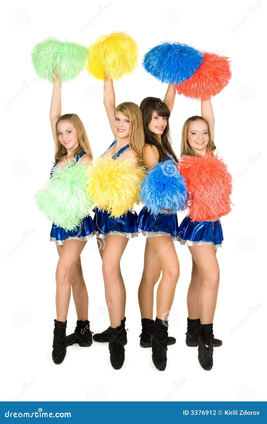 Cheerleaders stock photo. Image of team, female, isolated - 3376912