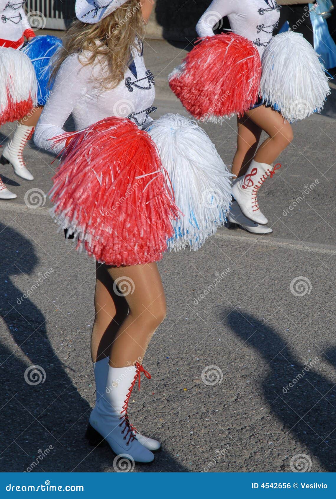 Cheerleaders stock photo. Image of pompom, stride, parade - 4542656