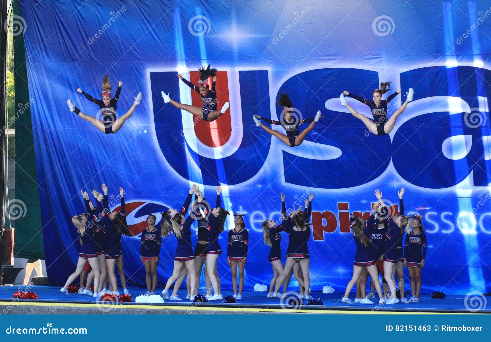 Cheerleaders Competing at a Competition Editorial Stock Photo - Image ...