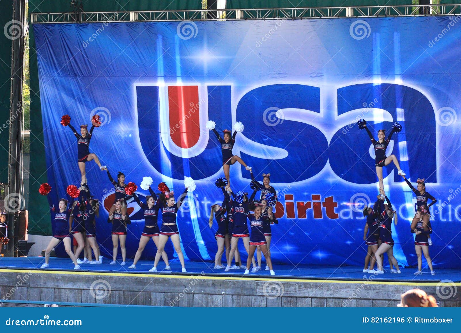Cheerleaders Competing at a Competition Editorial Photo - Image of ...