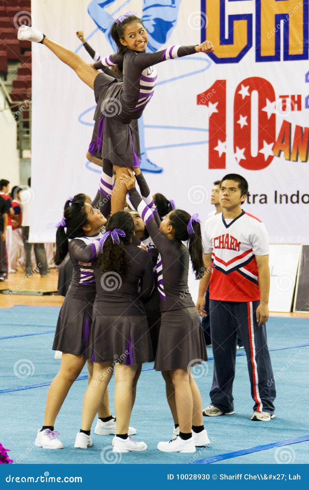 Cheerleading Championship Action Editorial Image - Image of ...