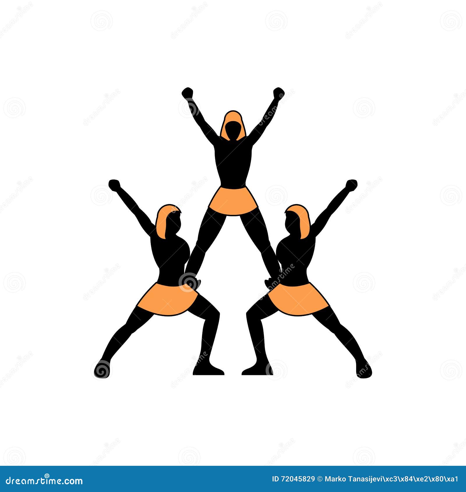 Cheerleading Team - Modern Cartoon People Characters Illustration ...