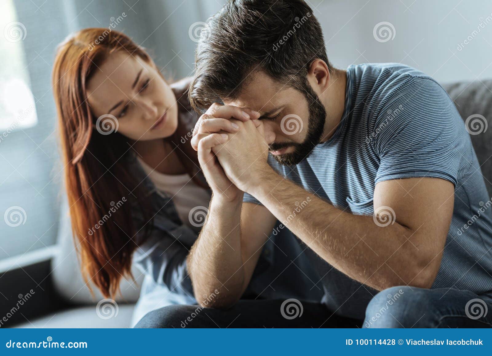 Cheerless Thoughtful Man Dealing with a Problem Stock Photo - Image of ...