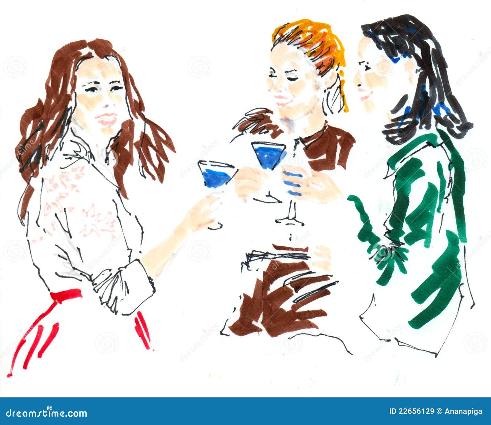 Cheers! stock illustration. Illustration of toast, smiling - 22656129