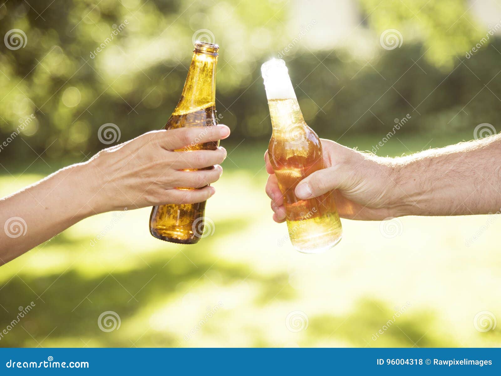 Cheers - Beer Time In Sunset - Two Glasses With Gold Beer Stock Image ...