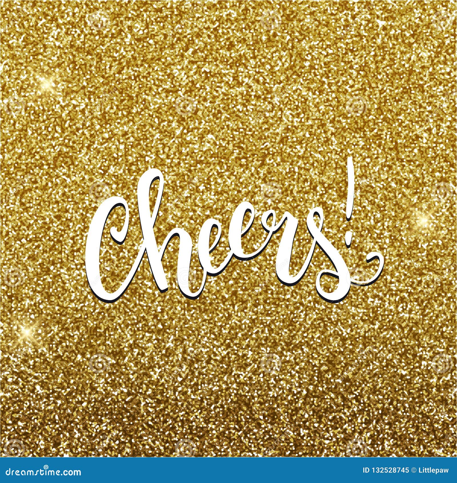 Cheers Calligraphic Text Design, Vector Illustration Stock Vector ...