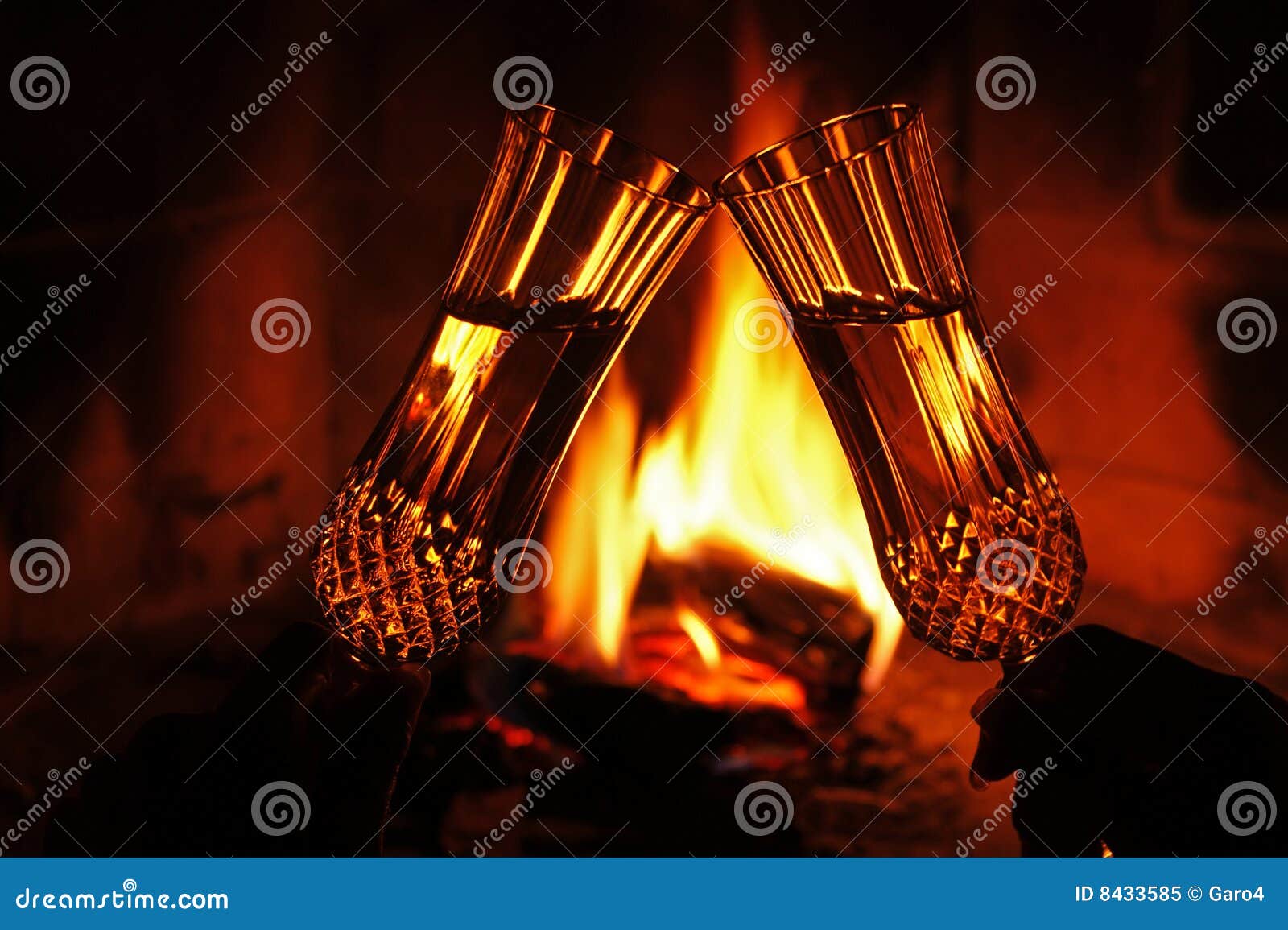 Cheers by the fire stock image. Image of love, fire, connection - 8433585