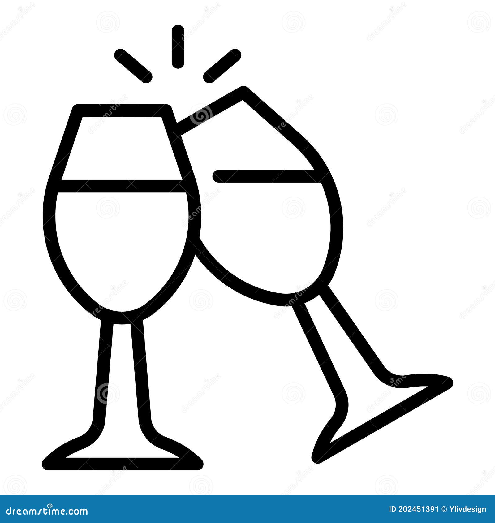 Cheers Glass Wine Logo Design Concept Template Cartoon Vector ...