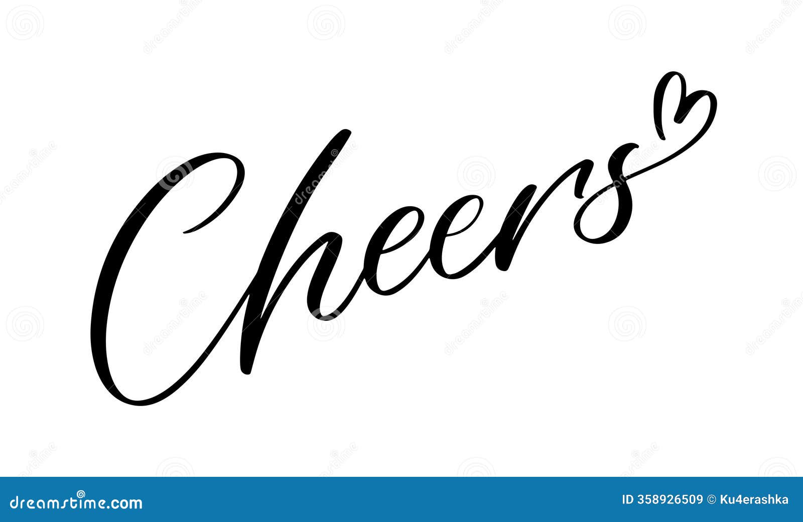 Cheers Hand Drawn Lettering Typography And Cocktails. Vector ...