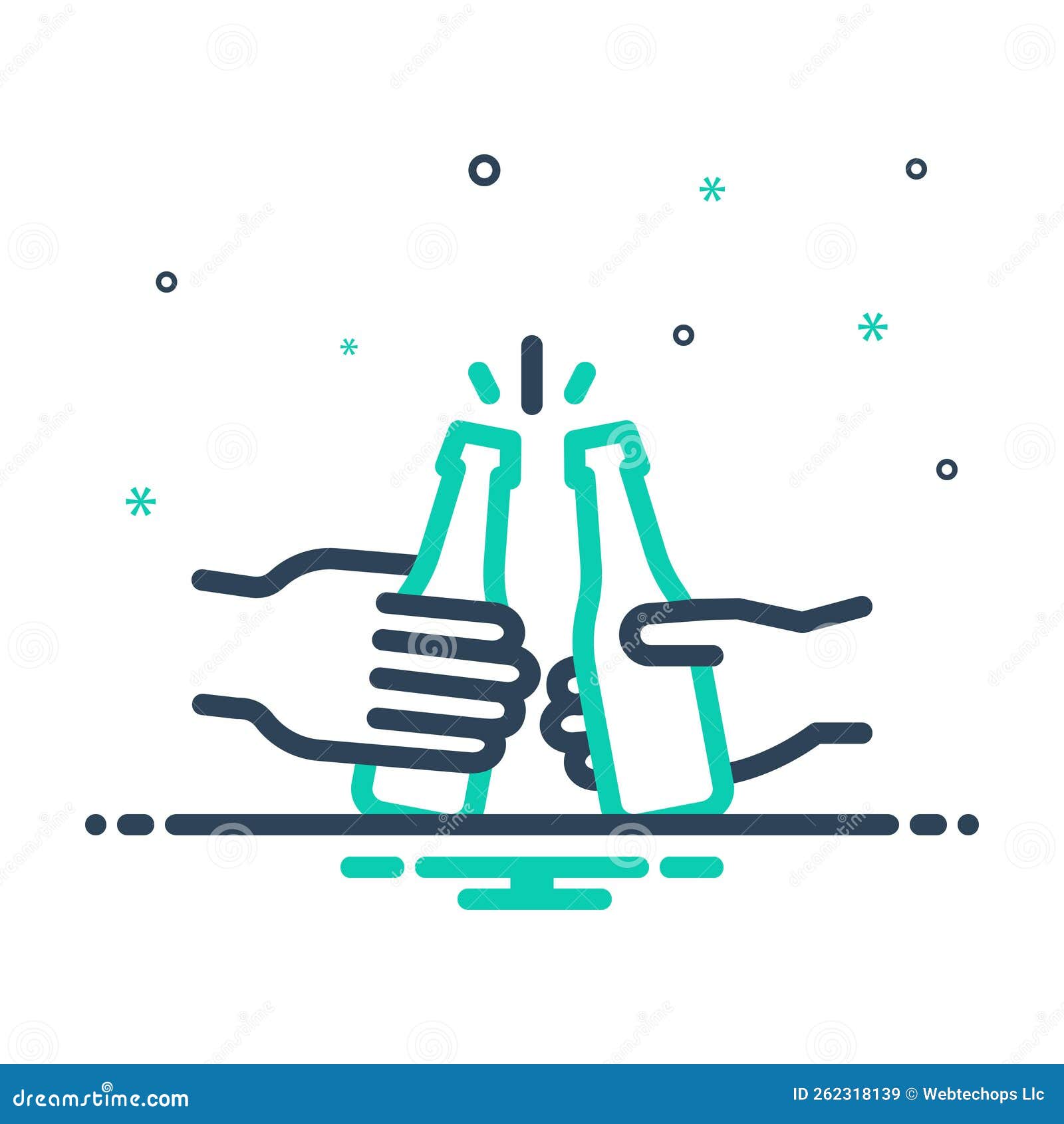 Mix Icon for Cheers, Alcohol and Beverage Stock Vector - Illustration ...