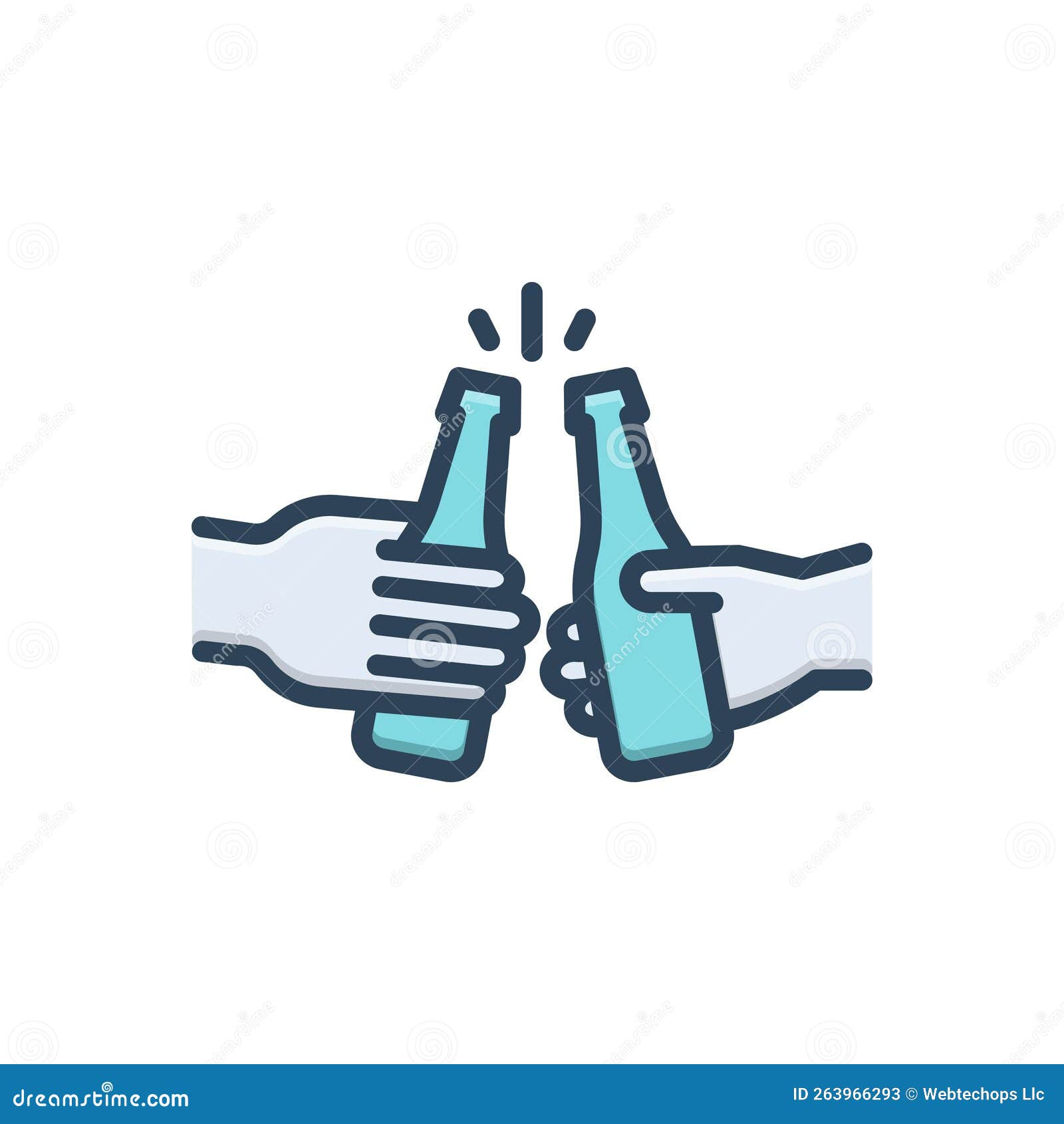 Color Illustration Icon for Cheers, Alcohol and Beverage Stock ...