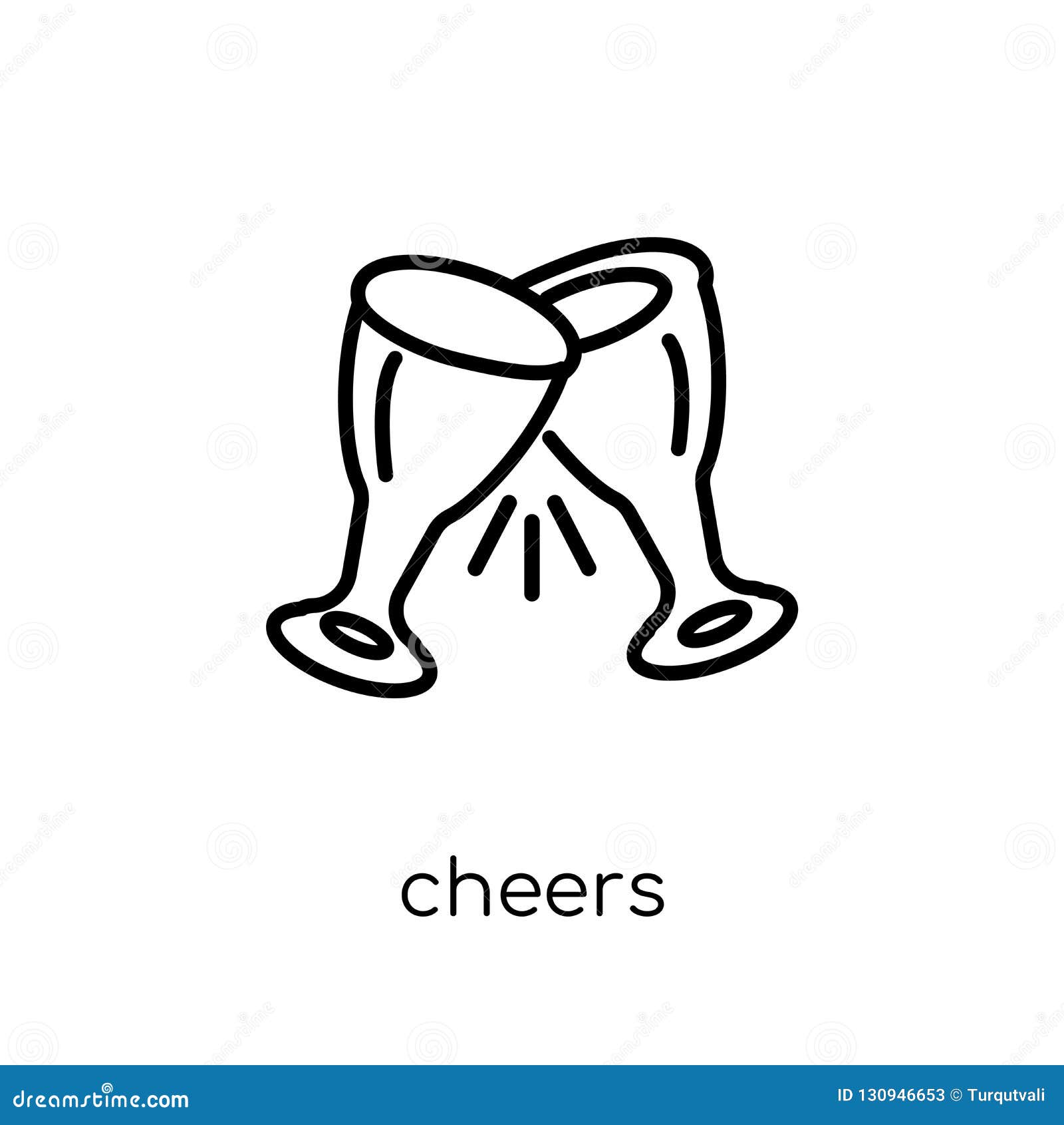 Cheers Icon from Drinks Collection. Stock Vector - Illustration of ...