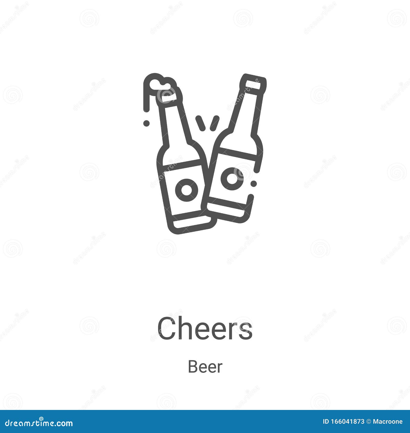 Cheers Icon Vector from Beer Collection. Thin Line Cheers Outline Icon ...