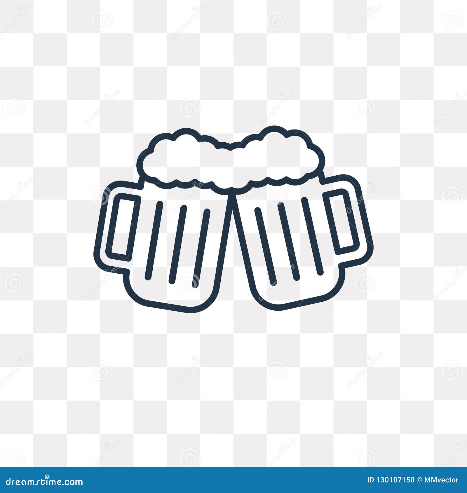 Cheers Vector Icon Isolated On Transparent Background, Linear Ch ...