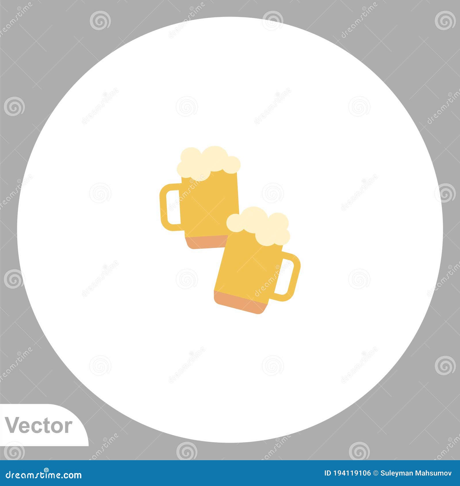 Cheers Vector Icon Sign Symbol Stock Vector - Illustration of flat ...