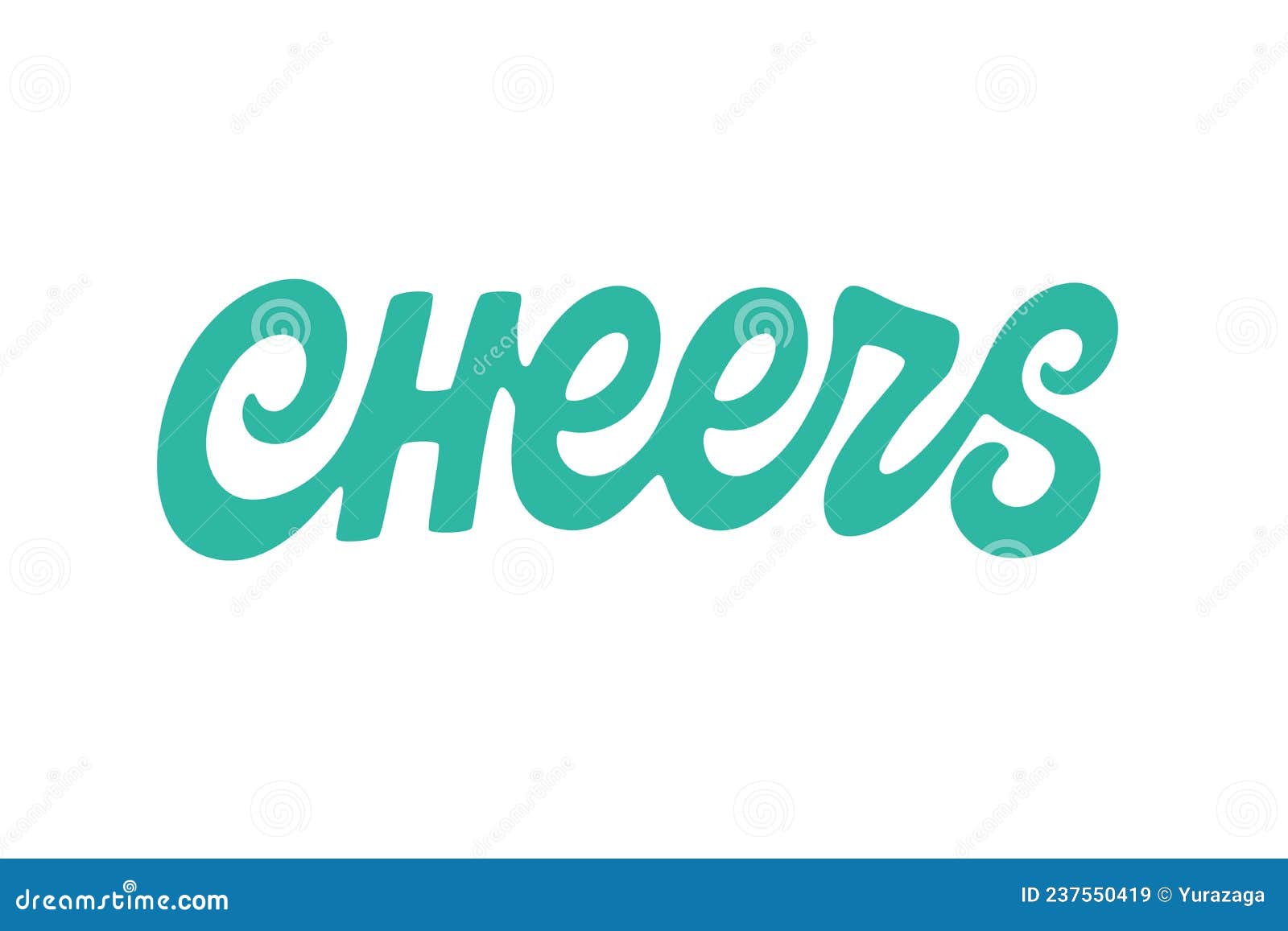Cheers vector lettering stock vector. Illustration of icon - 237550419