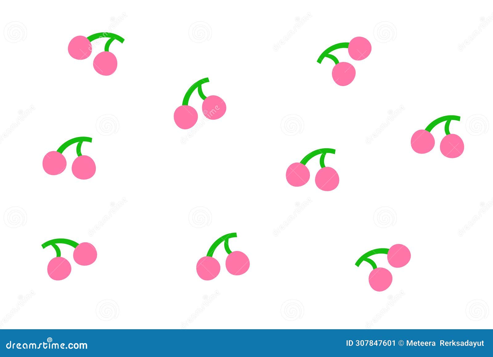 Small Pink Cheery Pattern on a White Plain Background Stock ...