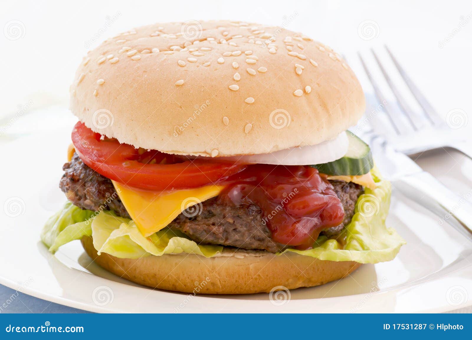 Cheesburger stock image. Image of decorated, fresh, closeup - 17531287
