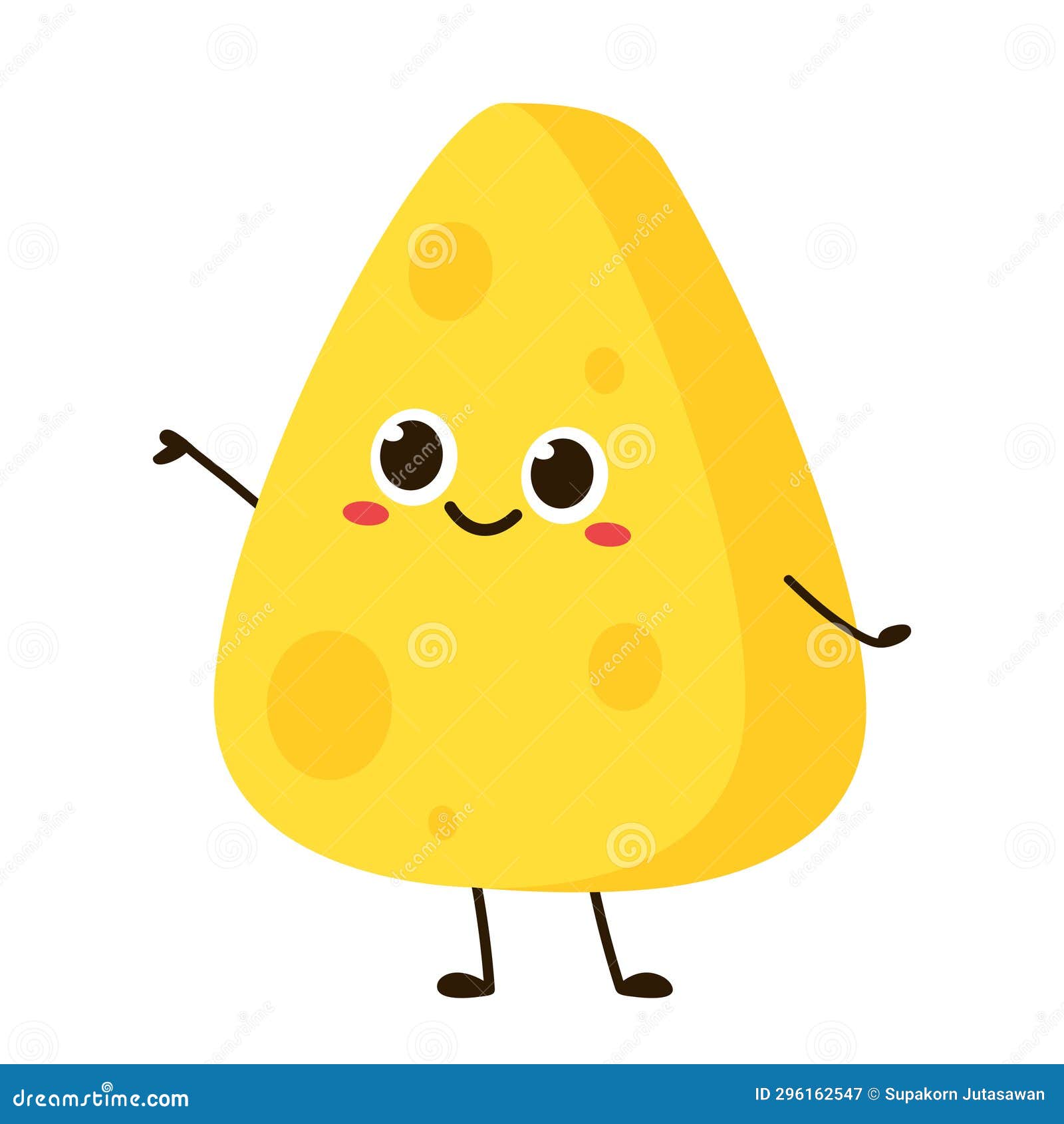 Cute Happy Cheese Character. Stock Vector - Illustration of market ...
