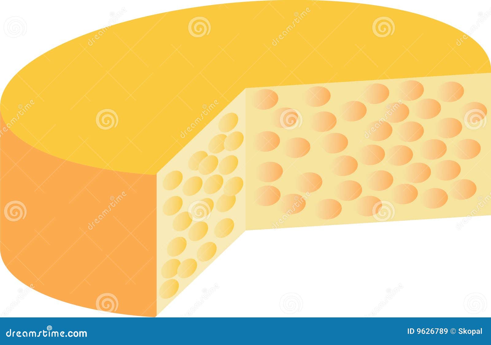 Cheese Loaf On Chequered Background Vector Illustration | CartoonDealer ...