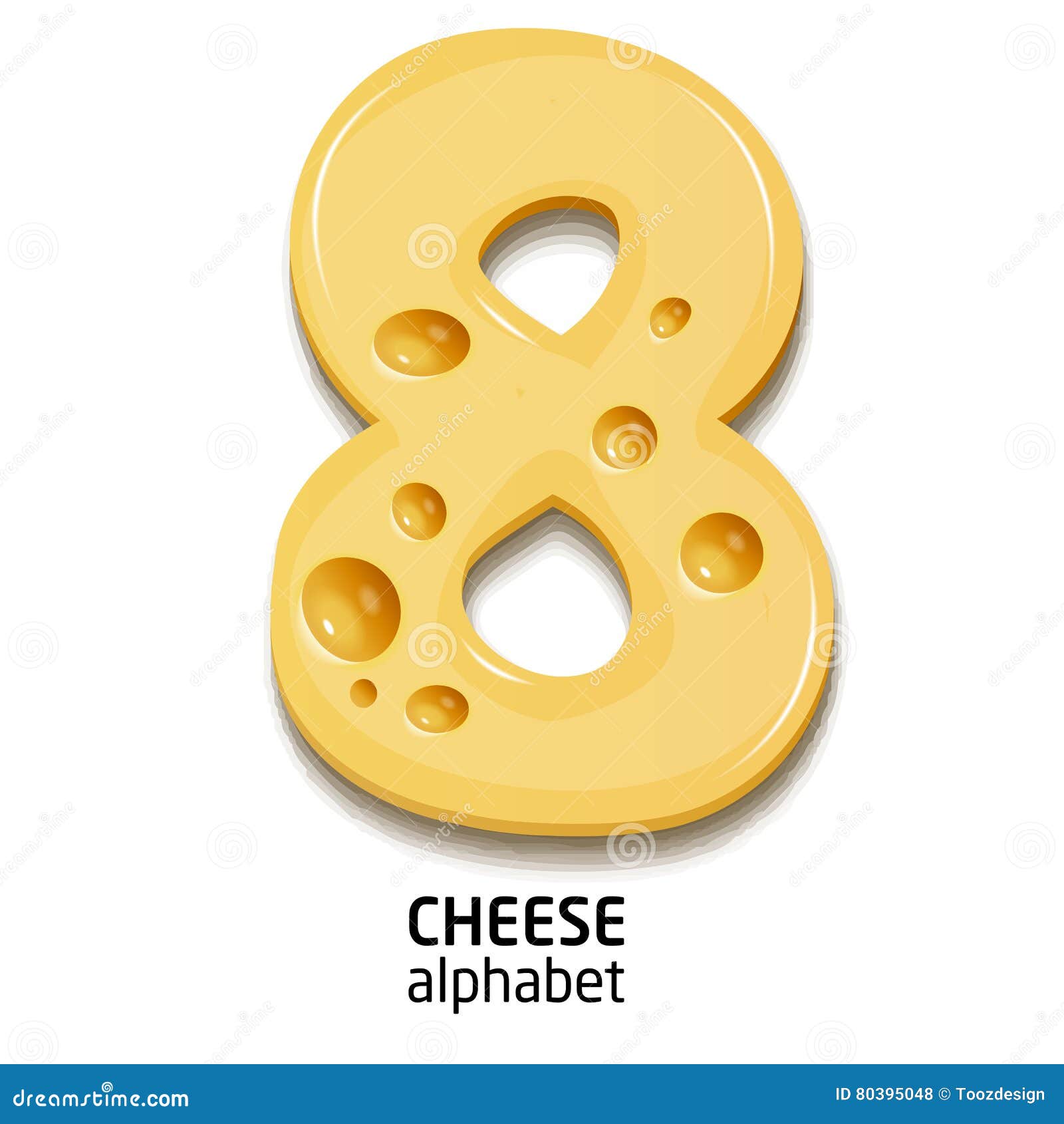 Cheese Alphabet Element Number Stock Vector - Illustration of text ...