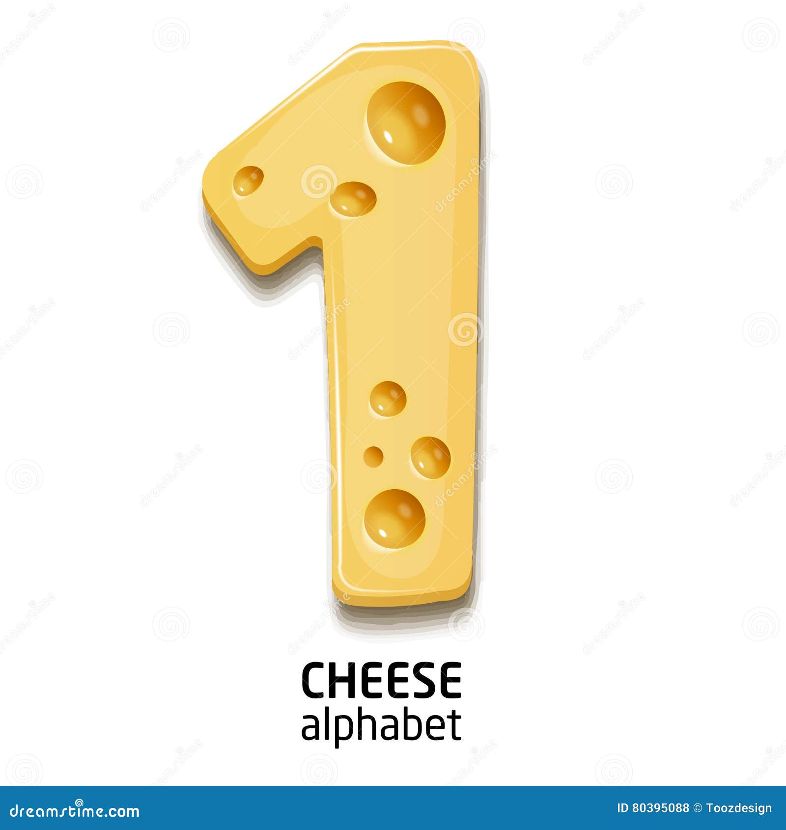 Cheese Alphabet Element Number Stock Vector - Illustration of natural ...