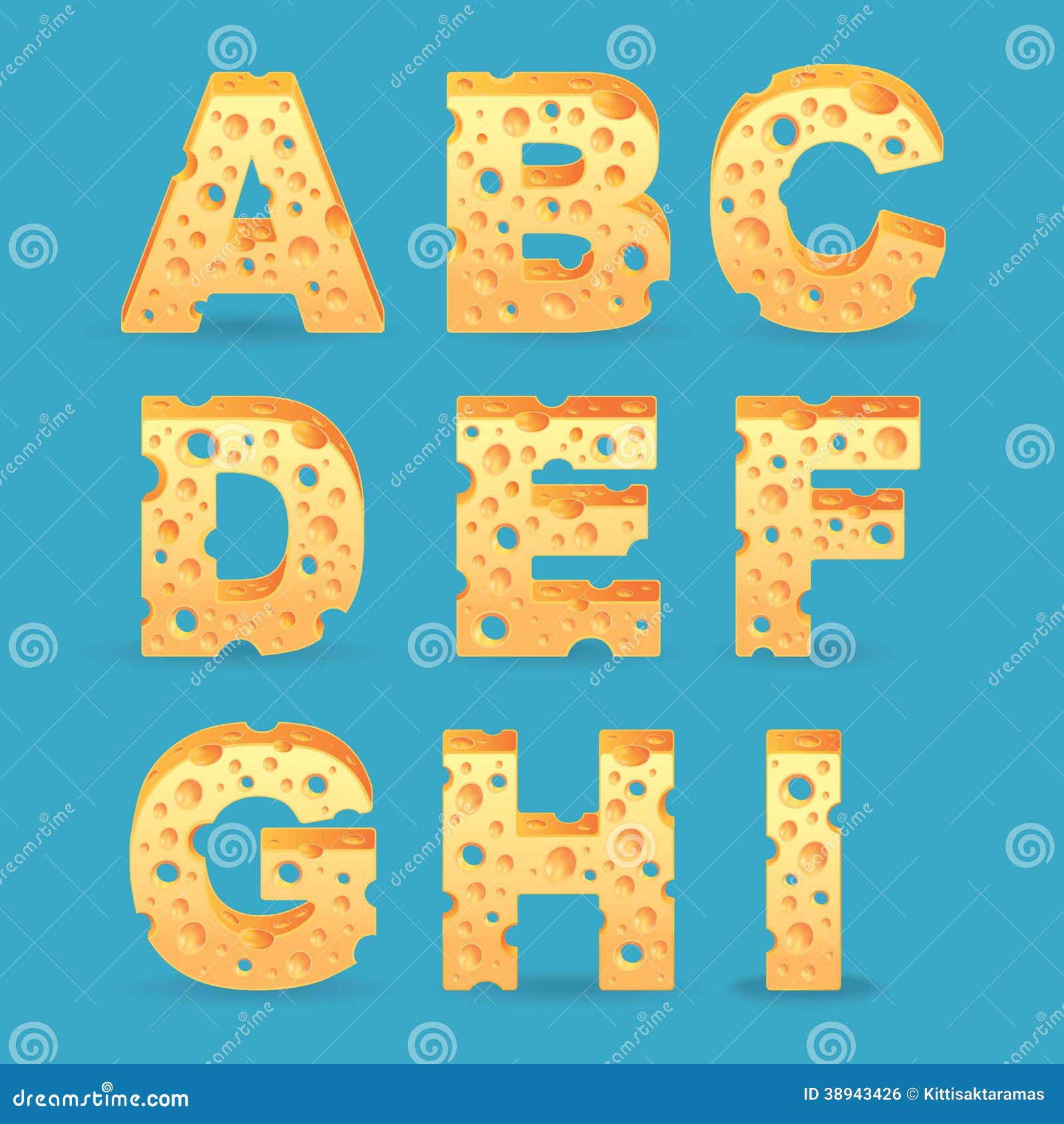 Cheese alphabet set. stock vector. Illustration of design - 38943426