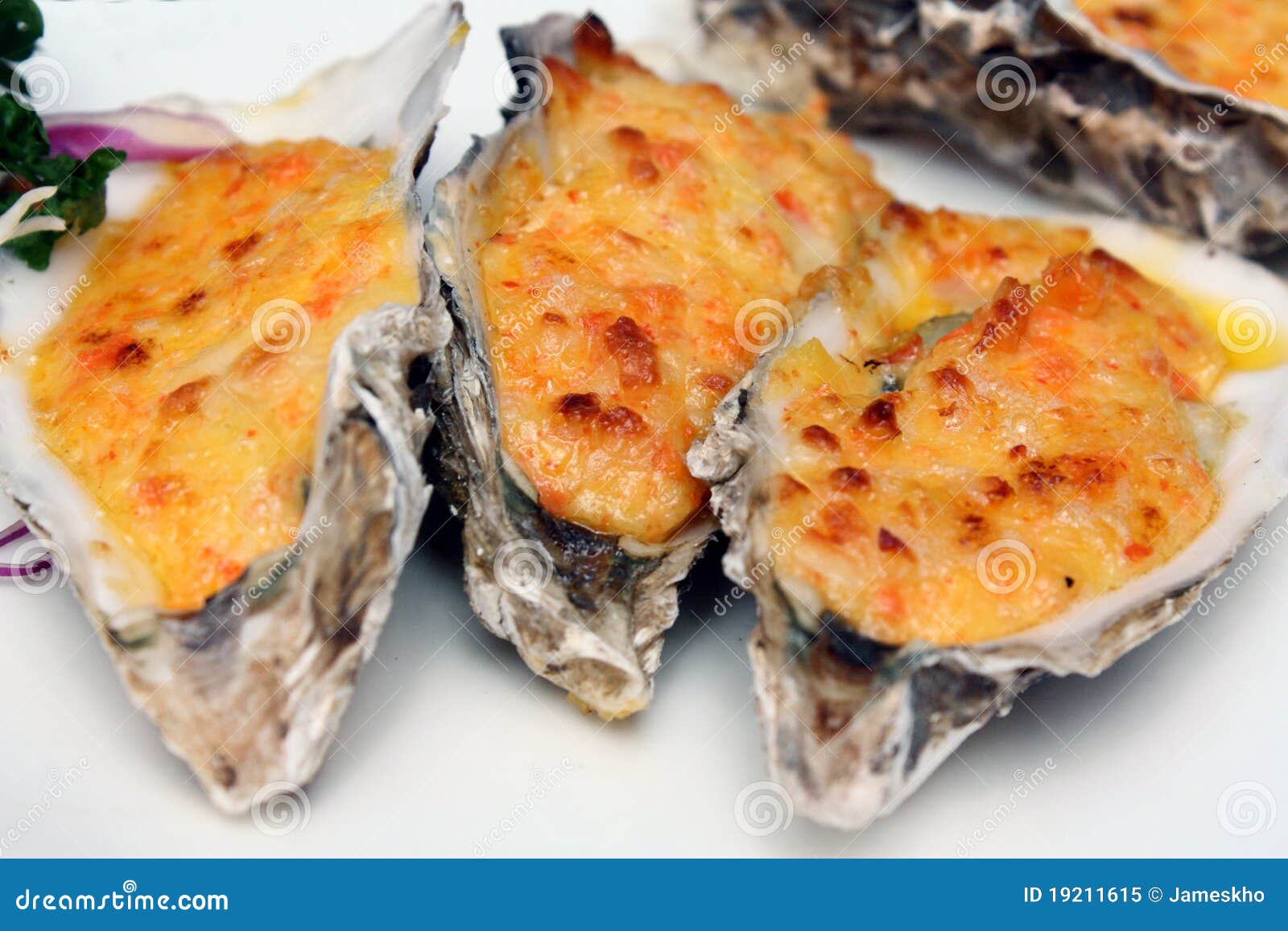 Cheese-Baked Oysters stock image. Image of yummy, cook - 19211615