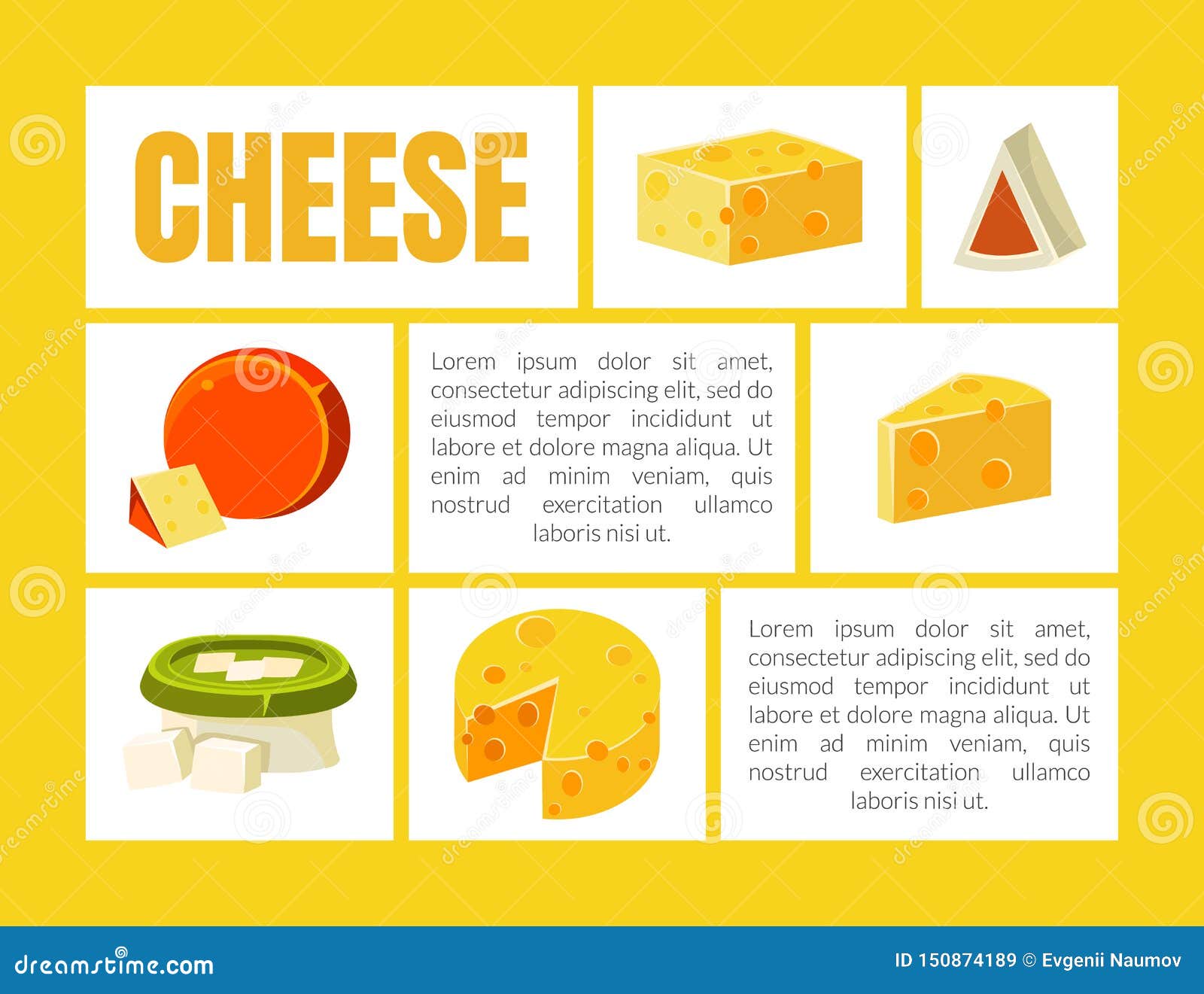 Cheese Banner Template with Place for Text, Natural Dairy Products ...