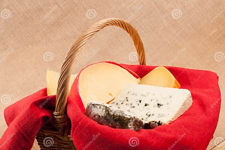 Cheese basket assorted stock image. Image of basket, ingredient - 28615125