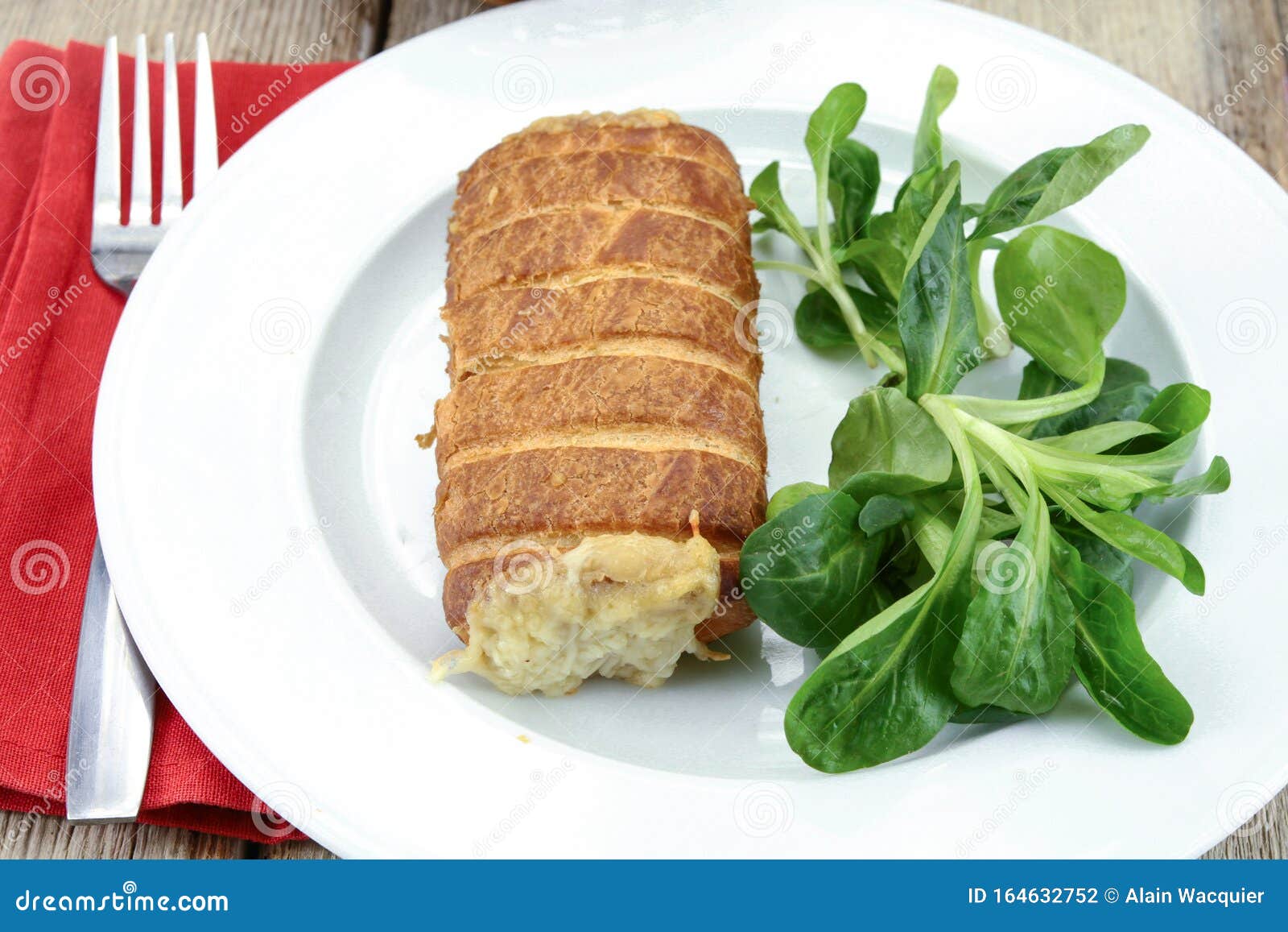 Cheese and Bechamel Puff Pastry Stock Photo - Image of dinner, bechamel ...