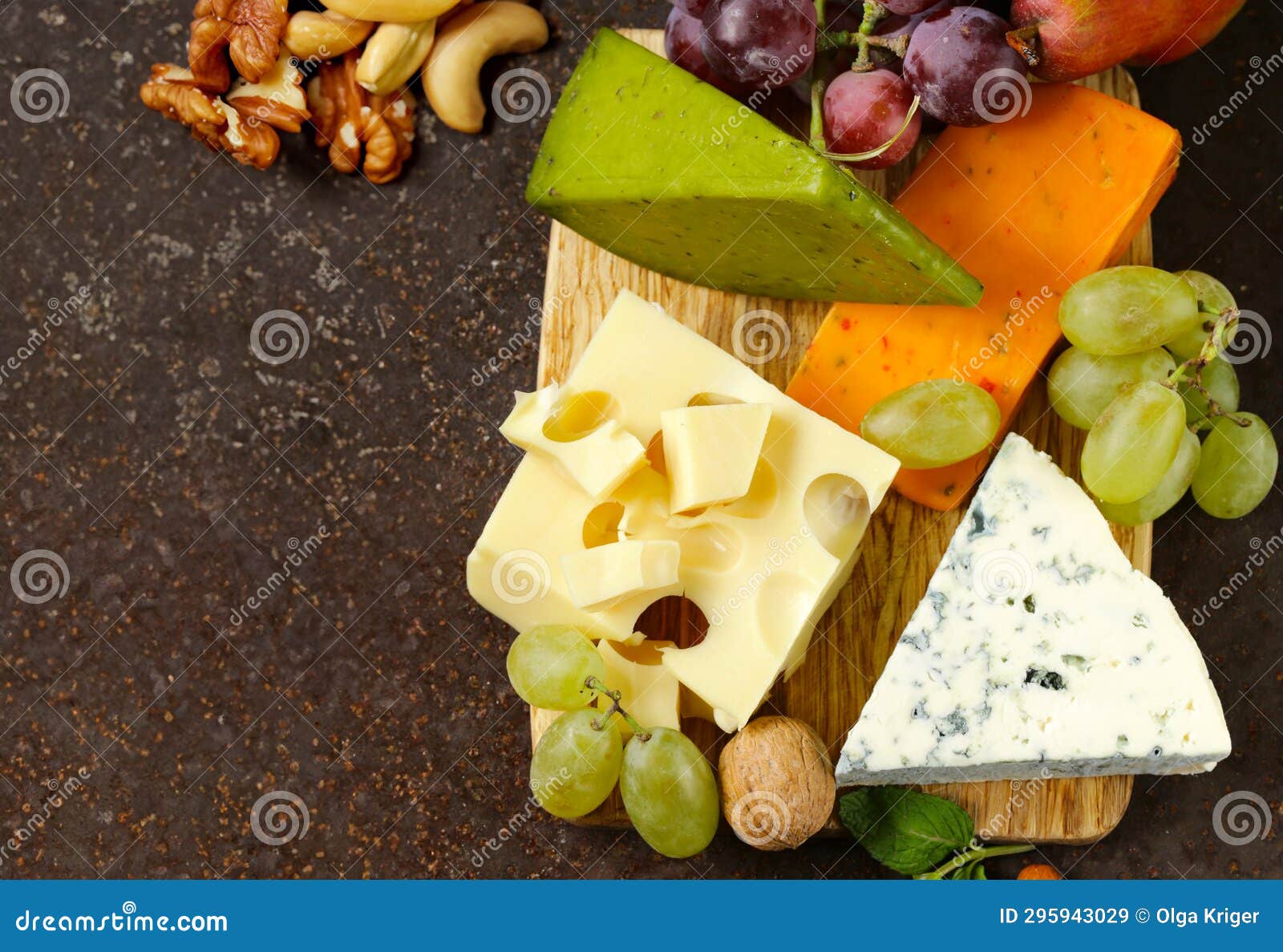 Cheese Board Assorted Cheeses Stock Image - Image of organic, assorted ...