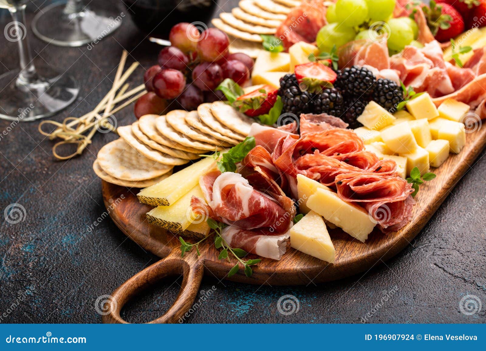 Cheese Board on Dark Background Stock Photo - Image of celebration ...