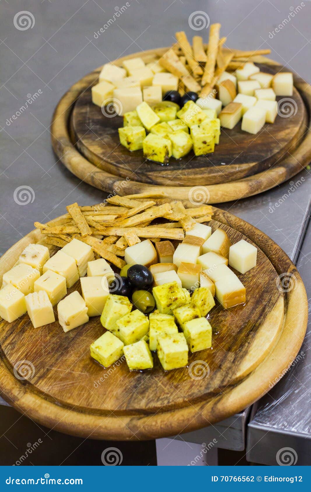 Cheese Board with Olives. Different Types of Cheese Stock Photo - Image ...