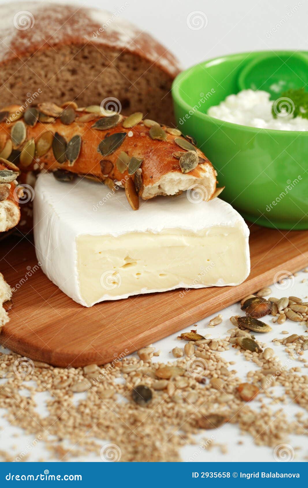 Cheese and bread stock photo. Image of cheese, calcium - 2935658