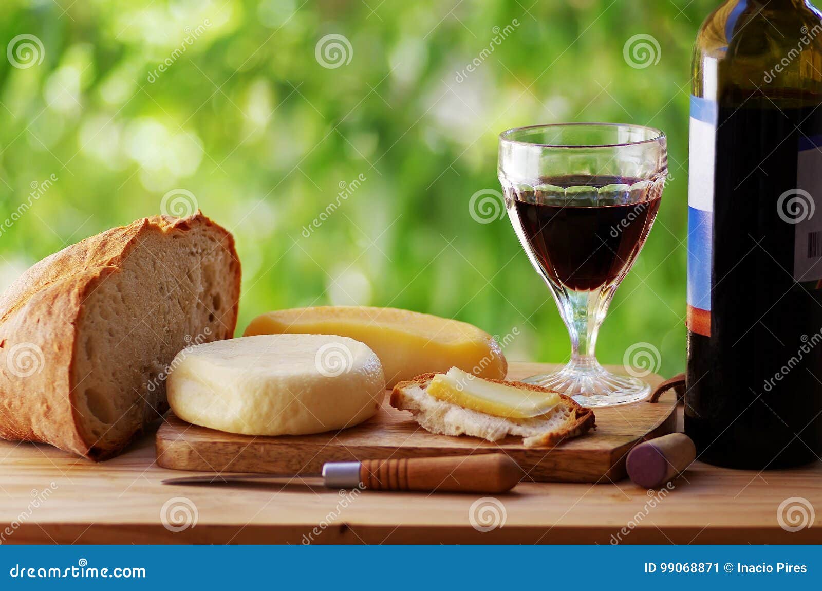 Cheese, Bread, and Red Wine Stock Image - Image of cork, cheese: 99068871