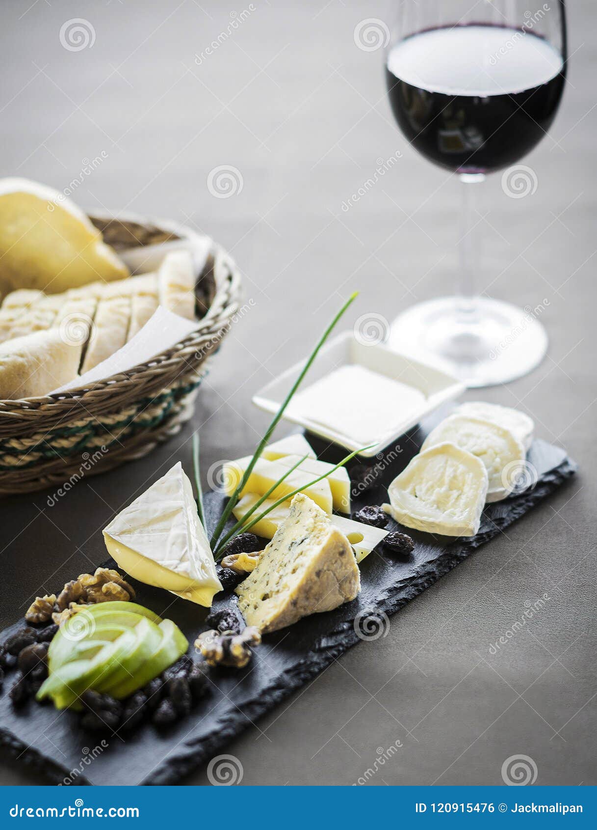 Cheese Bread and Wine Tapas Snack Platter Set Stock Photo - Image of ...