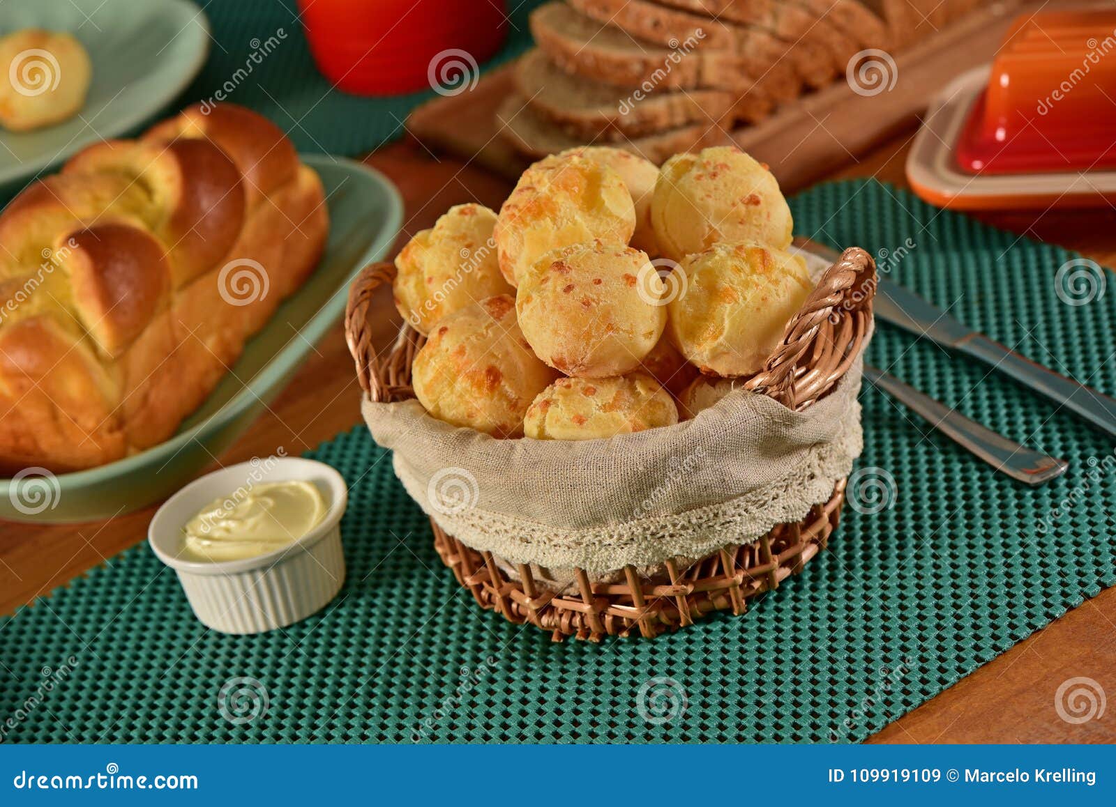 Golden cheese bread balls stock image. Image of fire - 109919109