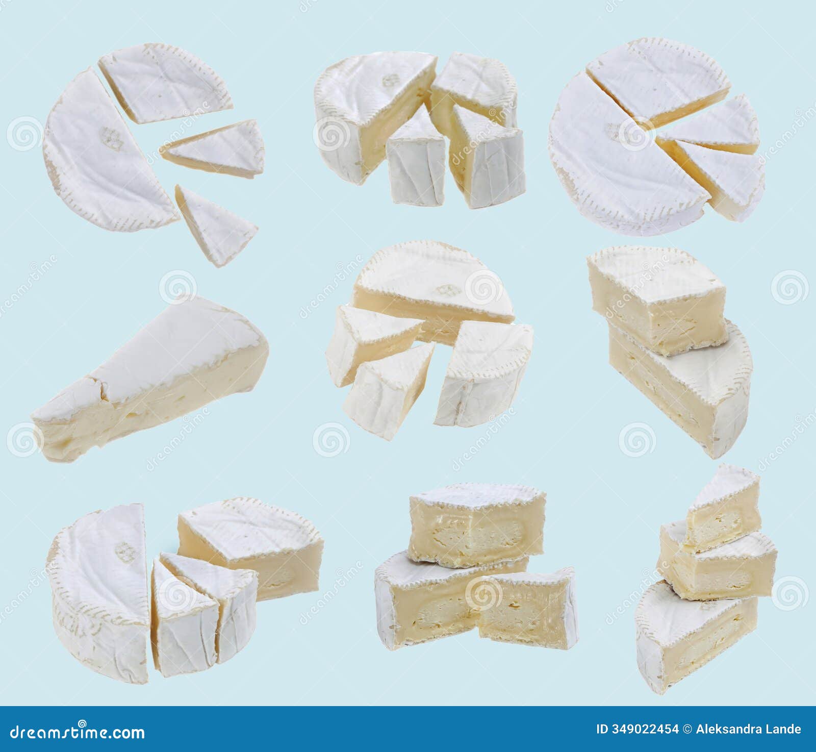 Cheese Brie Set on the Light Blue Stock Photo - Image of healthy ...