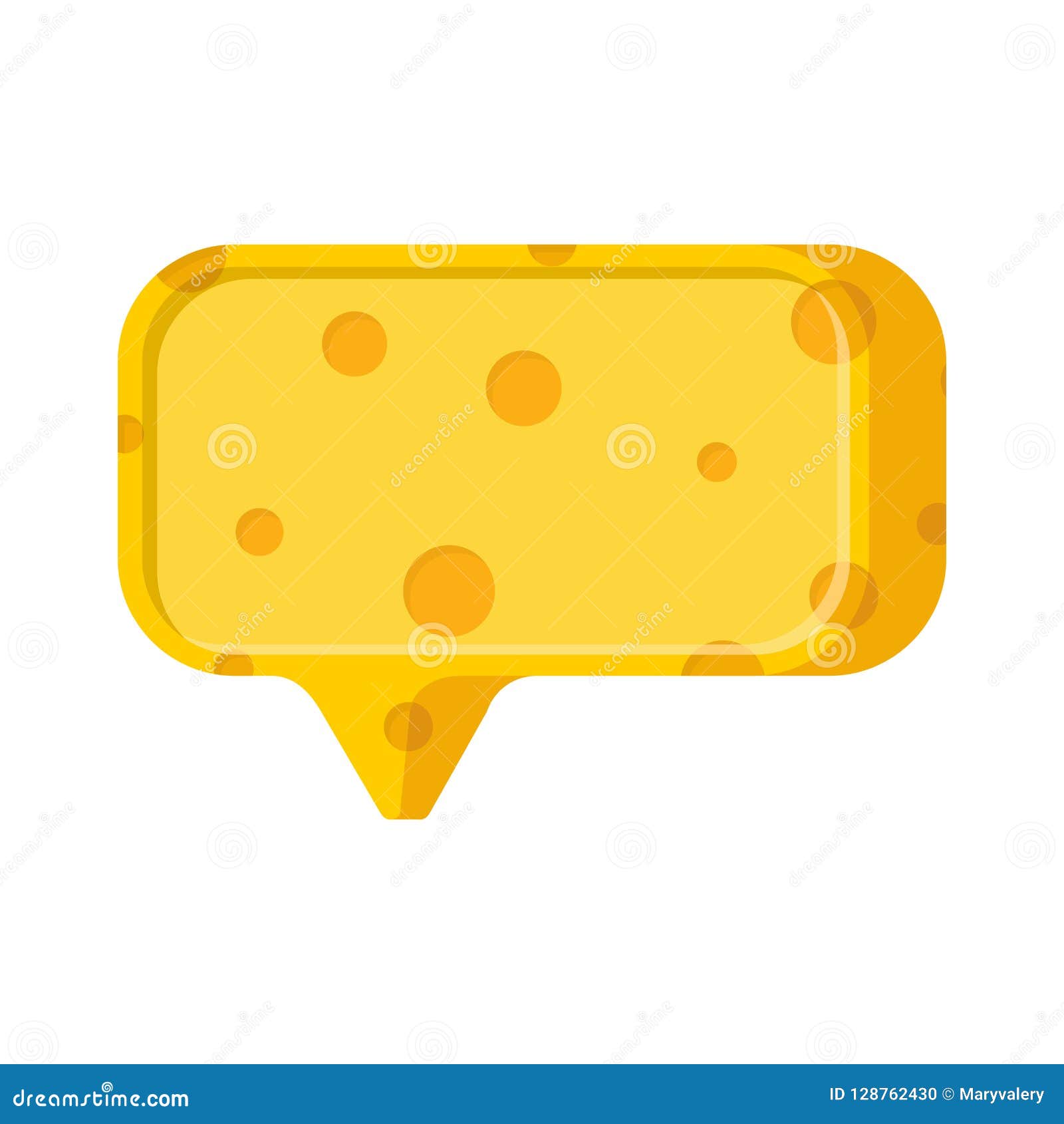 Cheese Bubble Speech. Place for Text Stock Vector - Illustration of ...